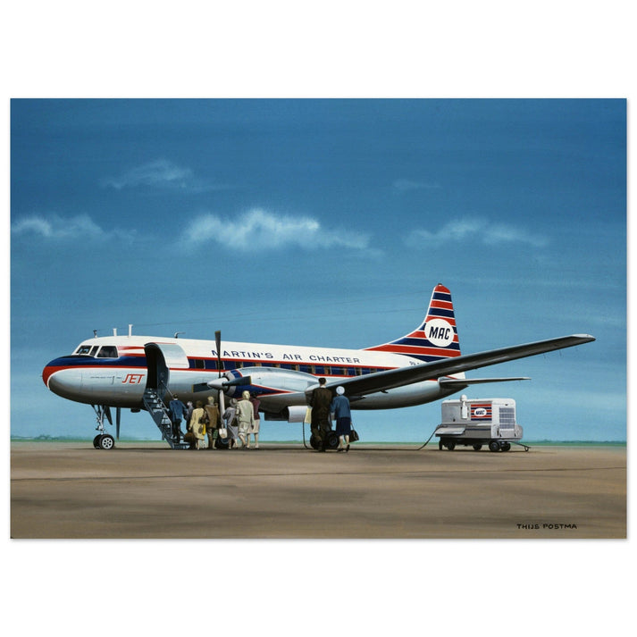 Thijs Postma - Poster - Convair 640 Martinair – TP Aviation Art