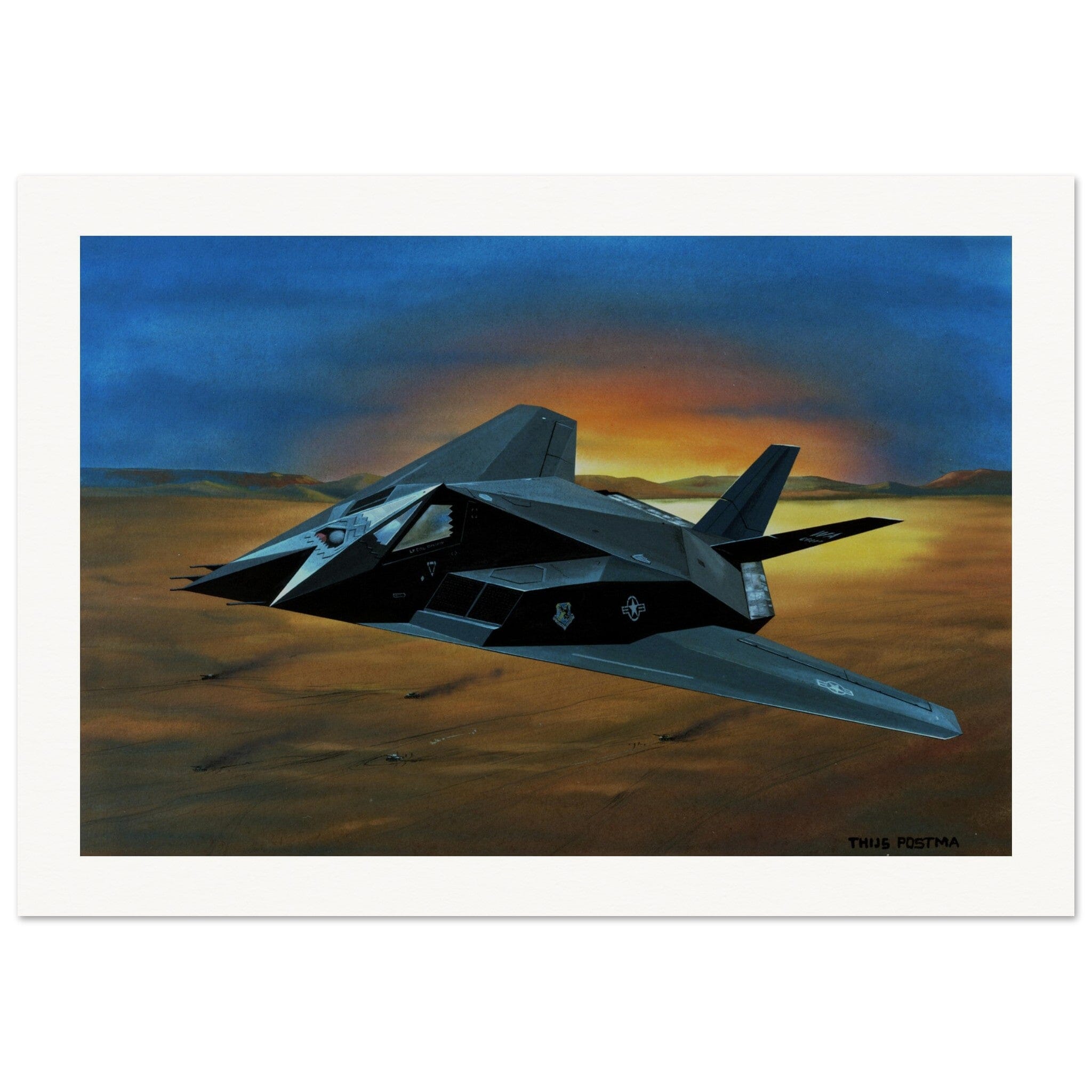 Thijs Postma - Poster - Lockheed F-117 Nighthawk Over Desert – TP ...